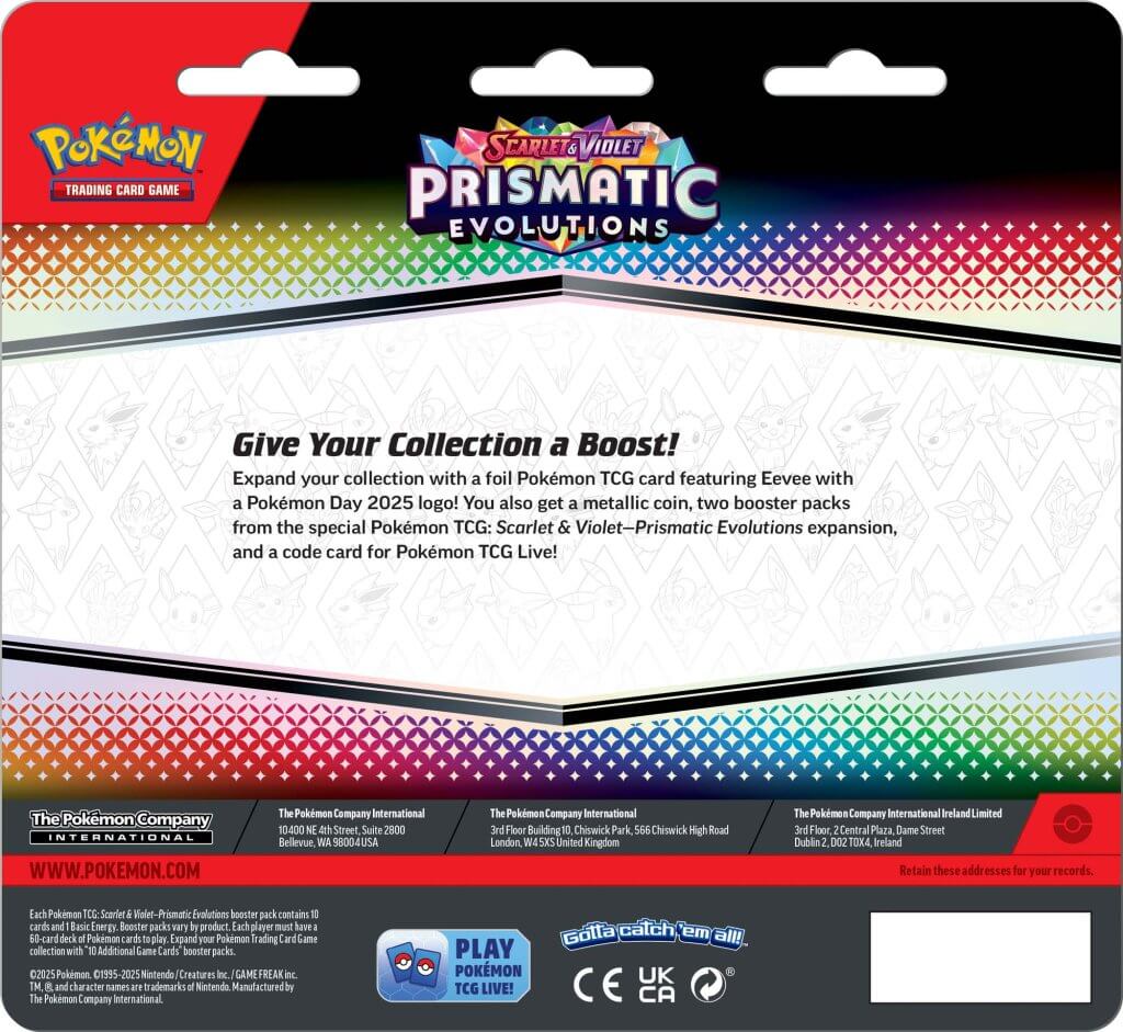 [PREORDER] POKEMON TCG Scarlet & Violet 8.5 Prismatic Evolutions 2-PK ...