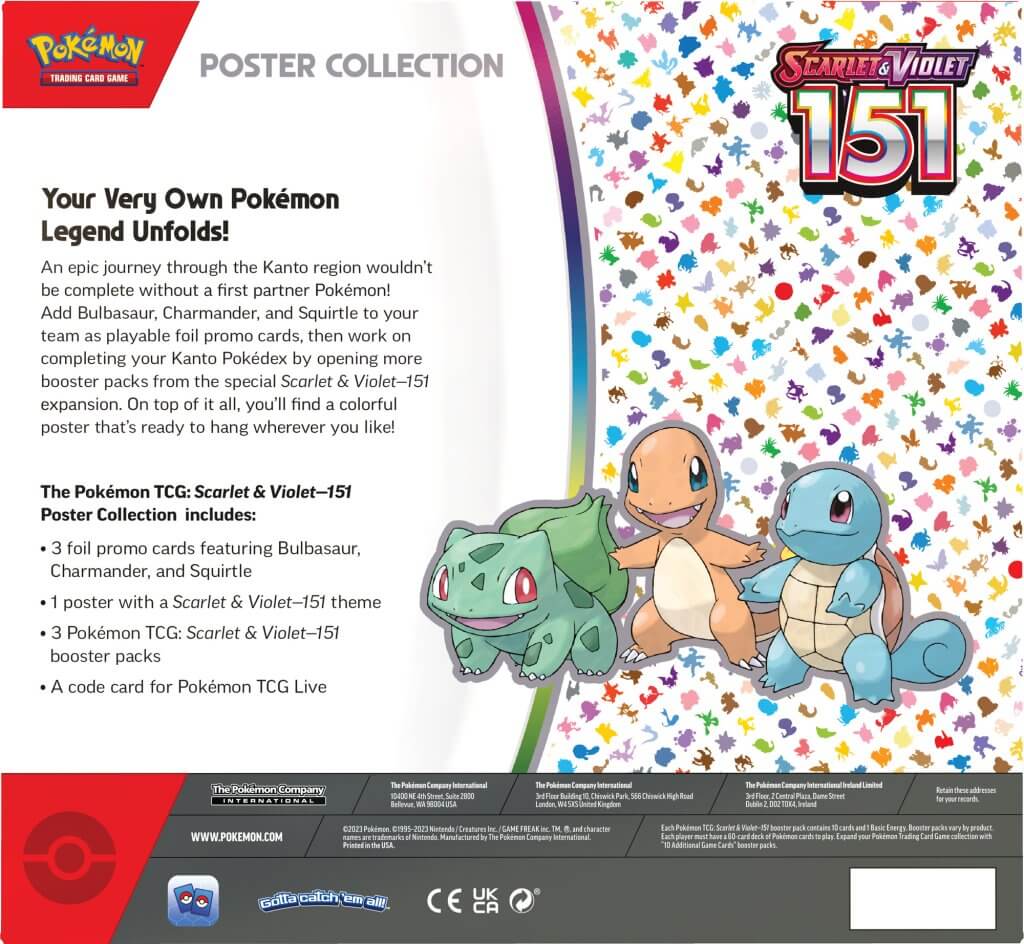 POKÉMON TCG Scarlet & Violet 151 Poster Collection – Matrix Collectables